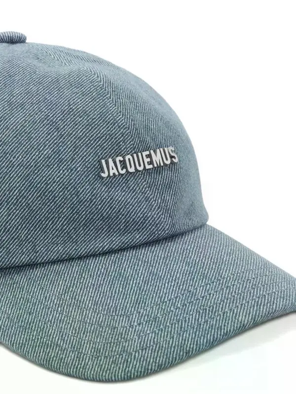 Jacquemus The Gadjo Logo-plaque Denim Cap - Blue