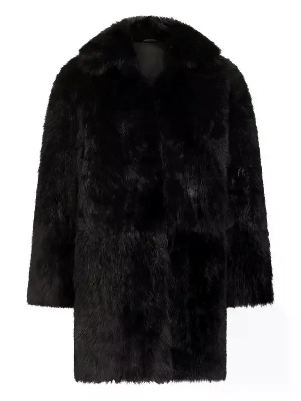 Loulou De Saison Shearling Spread-collar Coat