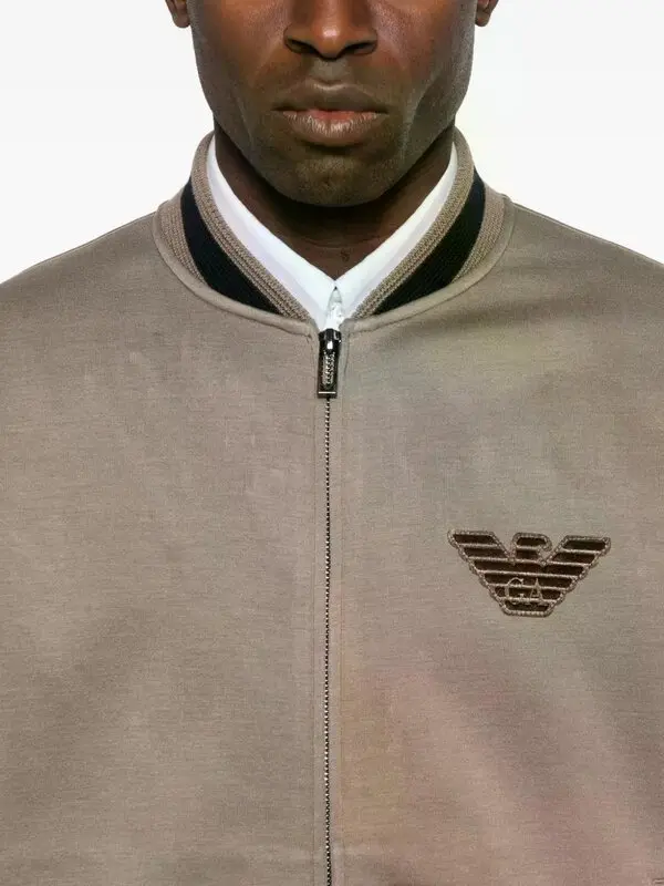 Emporio Armani Eagle-embellished Zip-up Jacket