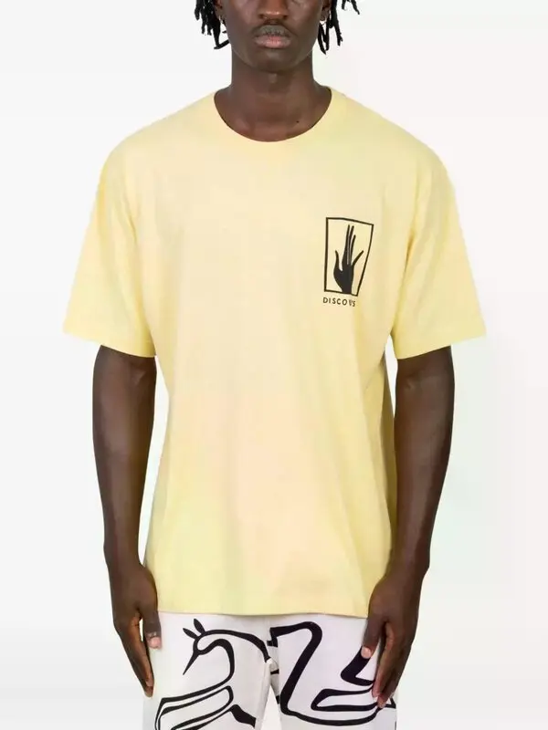PARRA Graphic-print Cotton T-shirt - Yellow