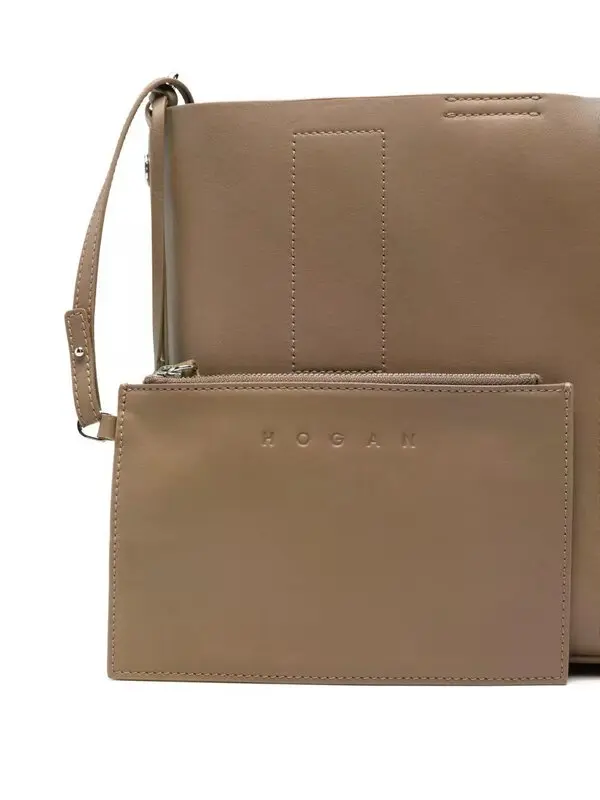Hogan Shoulder Bag With Pouch - Neutrals