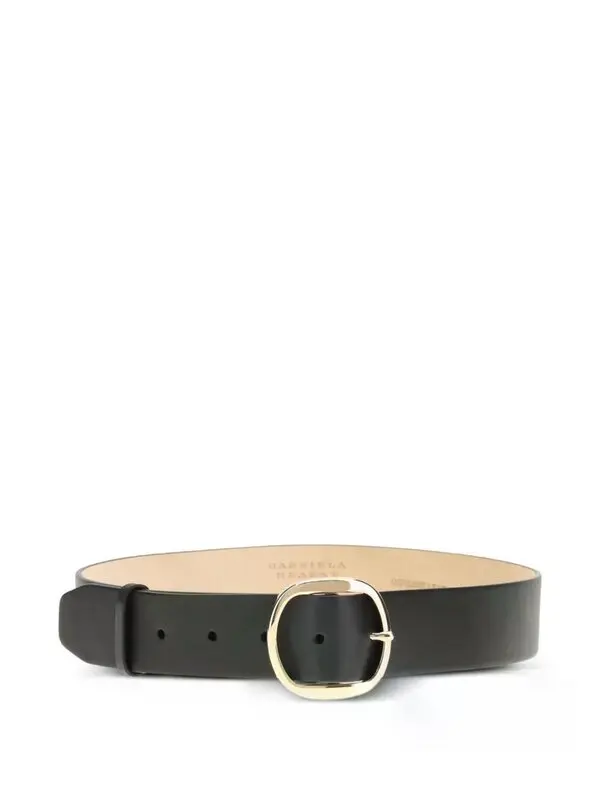 Gabriela Hearst Elster Oval-buckle Leather Belt - Black