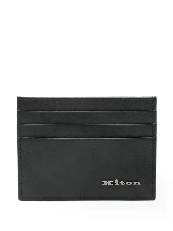 Kiton Leather Cardholder - Black