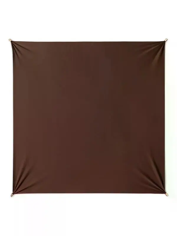 KOROBEYNIKOV Embellished Square Headscarf - Brown