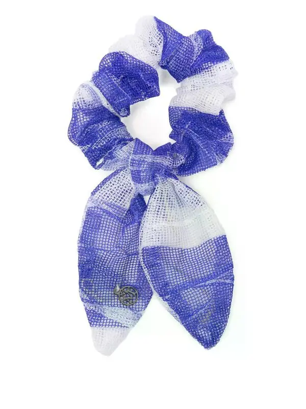 MAISON MICHEL Bow-detail Hair Tie - Blue