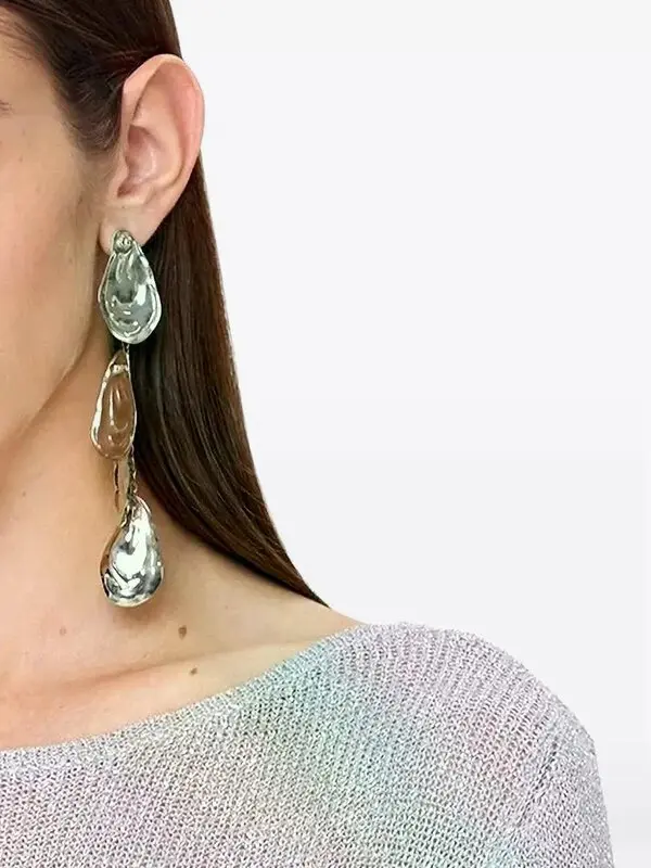 KOROBEYNIKOV Droplet Chain Clip-on Earrings