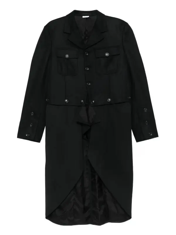 Comme Des Garçons Button-fastening Flap-pocket Tailcoat