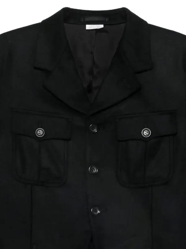 Comme Des Garçons Button-fastening Flap-pocket Tailcoat