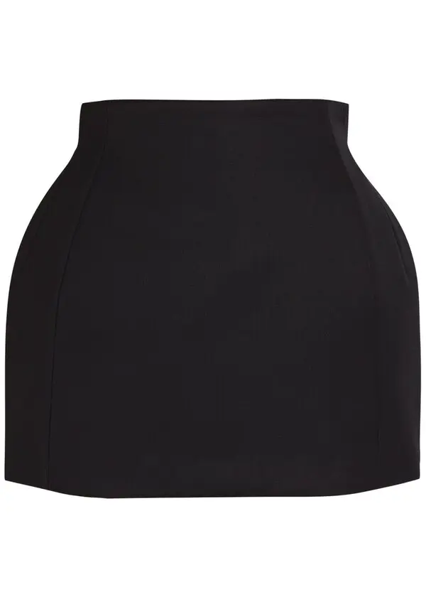 Wardrobe.NYC Sculpted Wool-blend Mini Skirt - Black