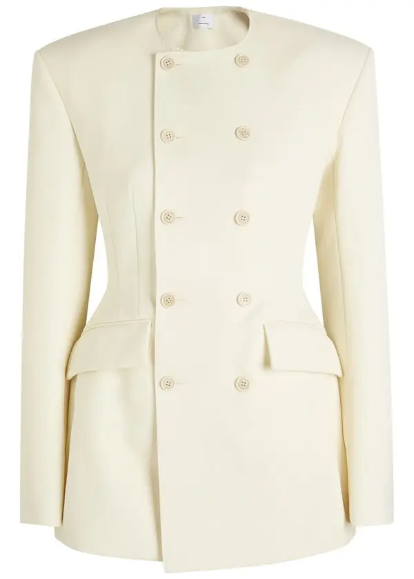 Wardrobe.NYC X Rhw Double-breasted Mini Blazer Dress - Ivory