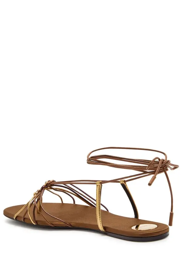 Saint Laurent Bridget Strappy Satin Sandals