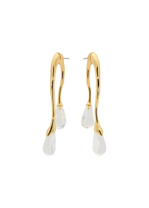 Alexis Bittar Lucite Front-back Drop Earrings - Gold