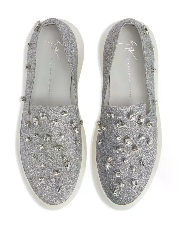 GIUSEPPE ZANOTTI Afelia Glitter Slip-on Sneakers