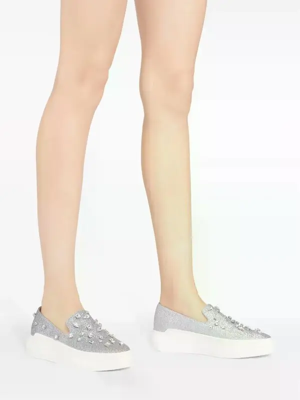 GIUSEPPE ZANOTTI Afelia Glitter Slip-on Sneakers