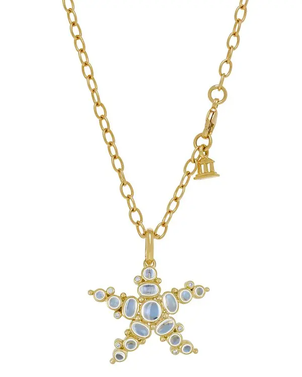 Temple St. Clair 18k Yellow Gold Sea Star Pendant - Gold/blue