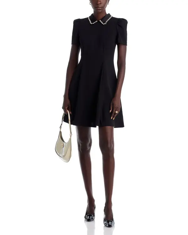 Karl Lagerfeld Paris Satin Collar Mini Dress