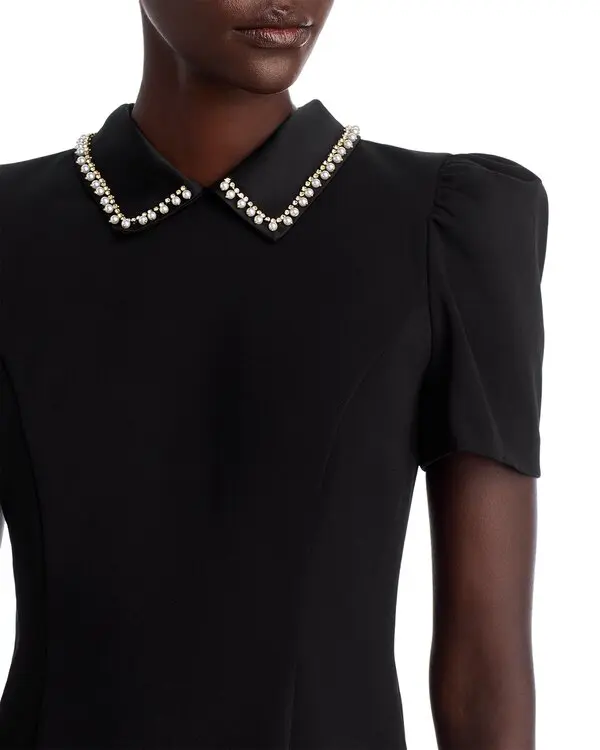 Karl Lagerfeld Paris Satin Collar Mini Dress