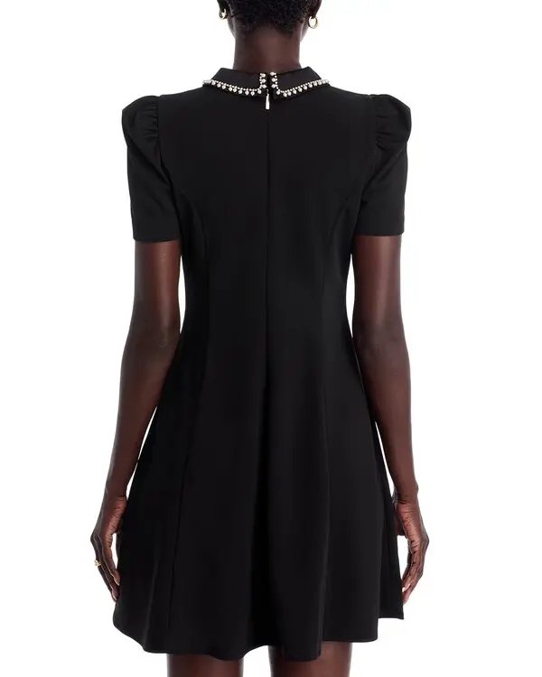 Karl Lagerfeld Paris Satin Collar Mini Dress