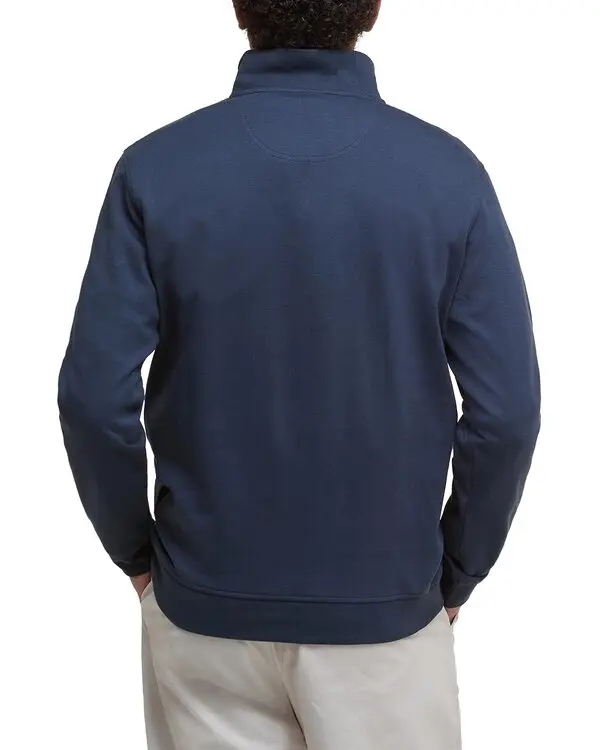Barbour Lambeth Interlock Quarter-zip Sweatshirt - Navy