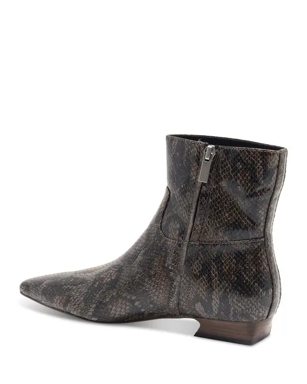 Free People Easy Does It Ankle Boots - Military Snake Print