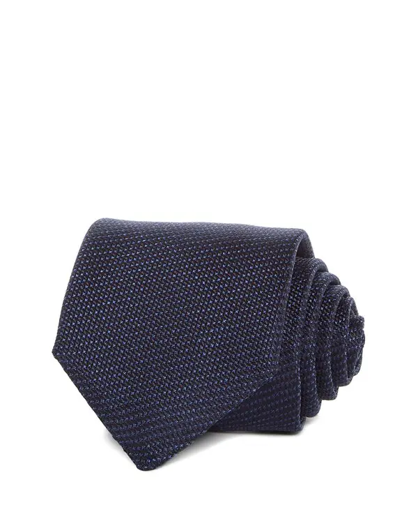 Canali Silk Classic Neat Tie - Dark Blue