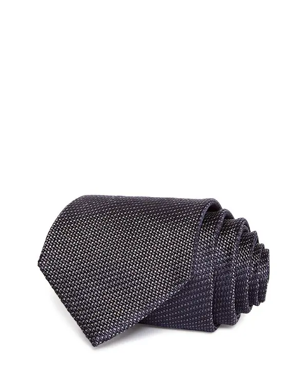 Canali Silk Classic Neat Tie - Grey