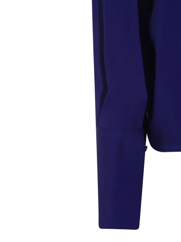 TOM FORD Silk High Neck Blouse - Blue