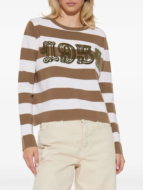Max Mara Striped Wool Sweater - Brown