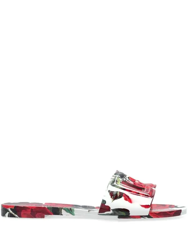 Dolce & Gabbana Printed Slides - White