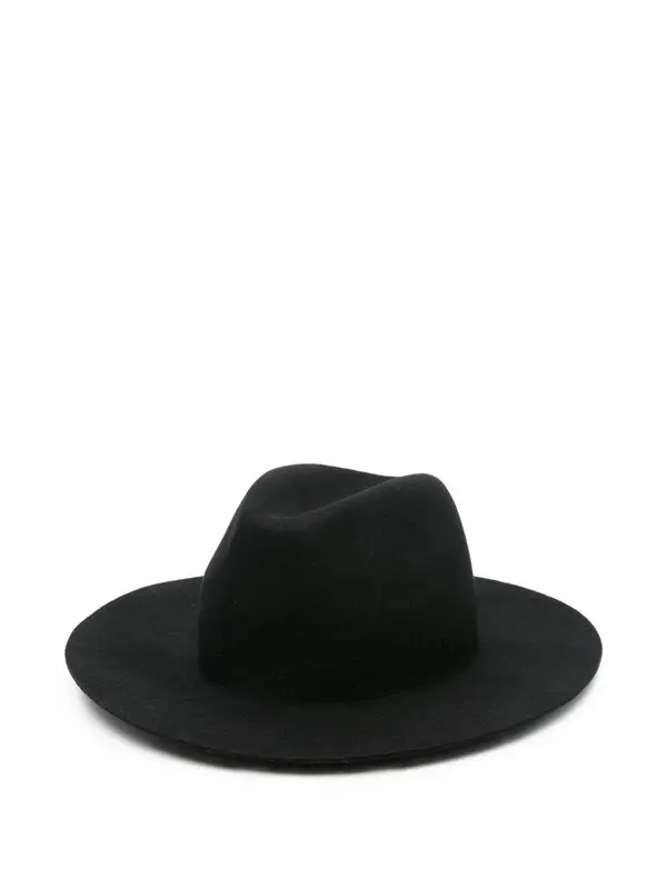 FORTE_FORTE Wool Fedora Hat - Black