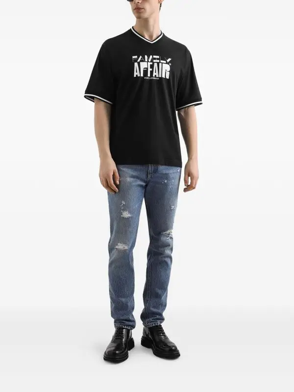 Dolce & Gabbana Ripped Five-pocket Jeans