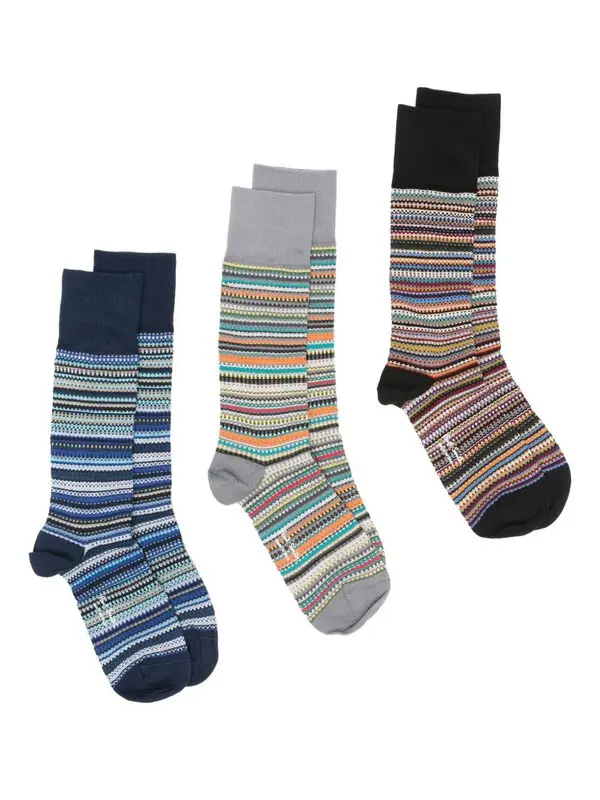 Paul Smith Printed Socks 3 Pack - Multi