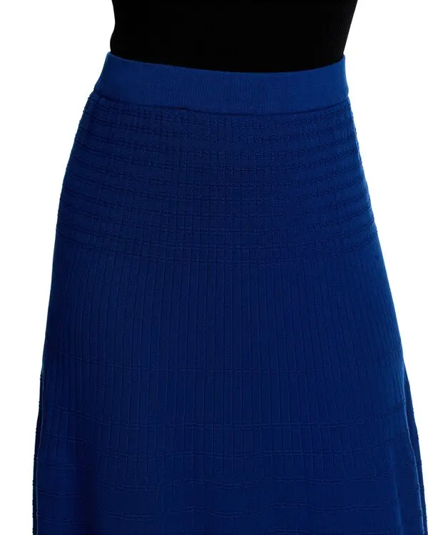 Misook Ribbed Midi Skirt
