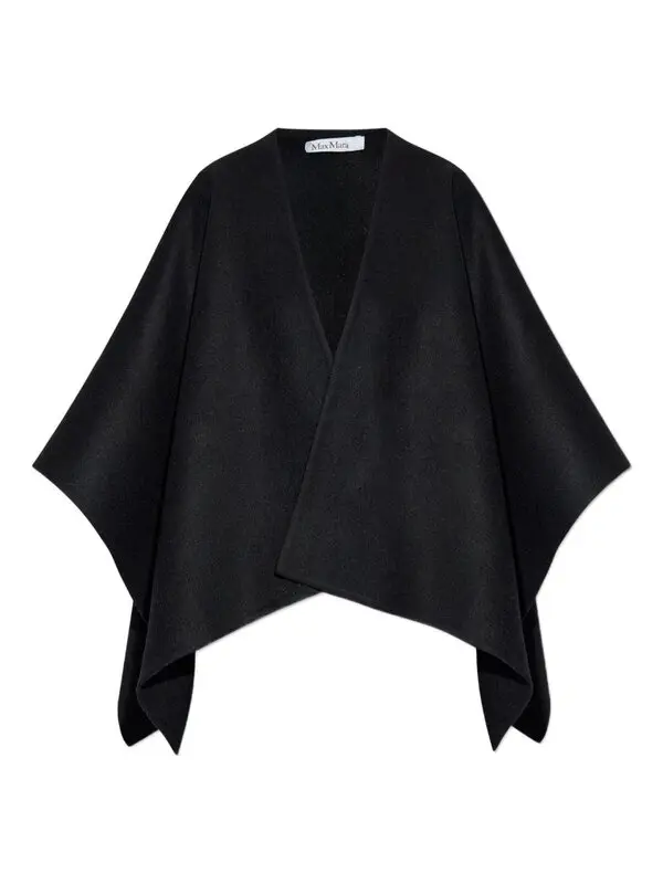 Max Mara Wool Cape - Black