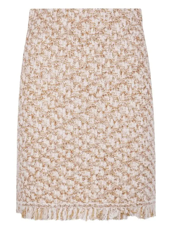 Fabiana Filippi Wool Blend Midi Skirt - Beige