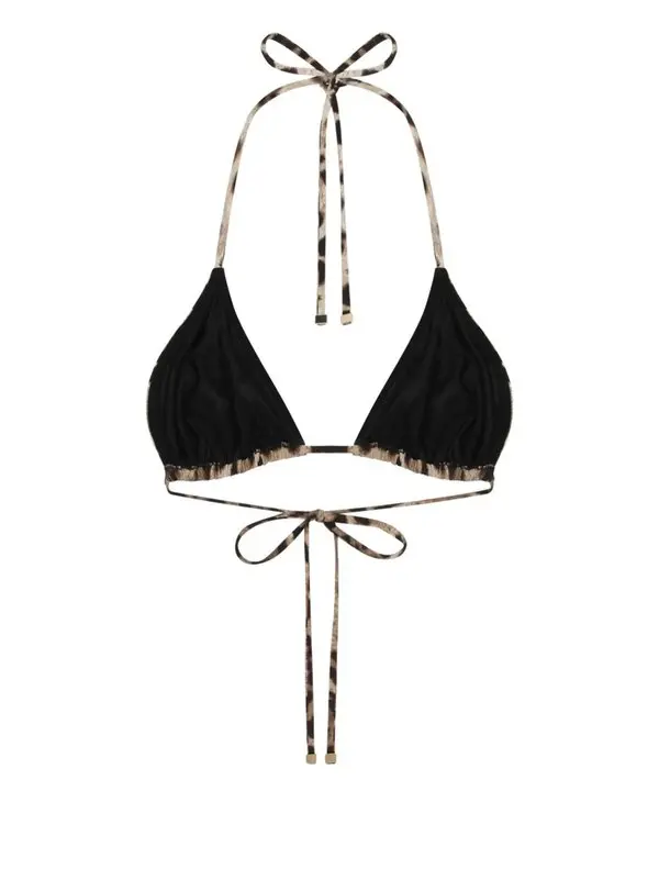 Dolce & Gabbana Leopard Print Triangle Bikini Top
