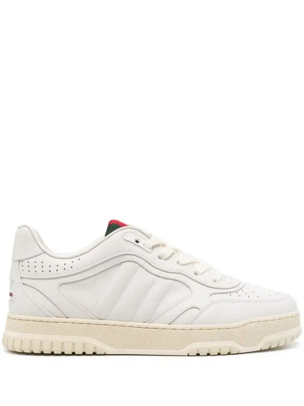 Gucci Re-web Leather Sneakers - White