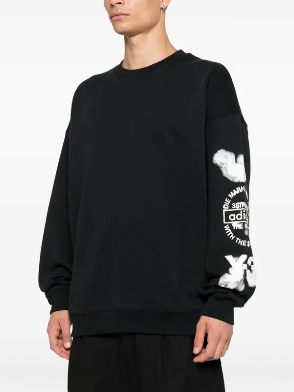 Y3 Sweatshirt With Graphic Print And Sleeve Design