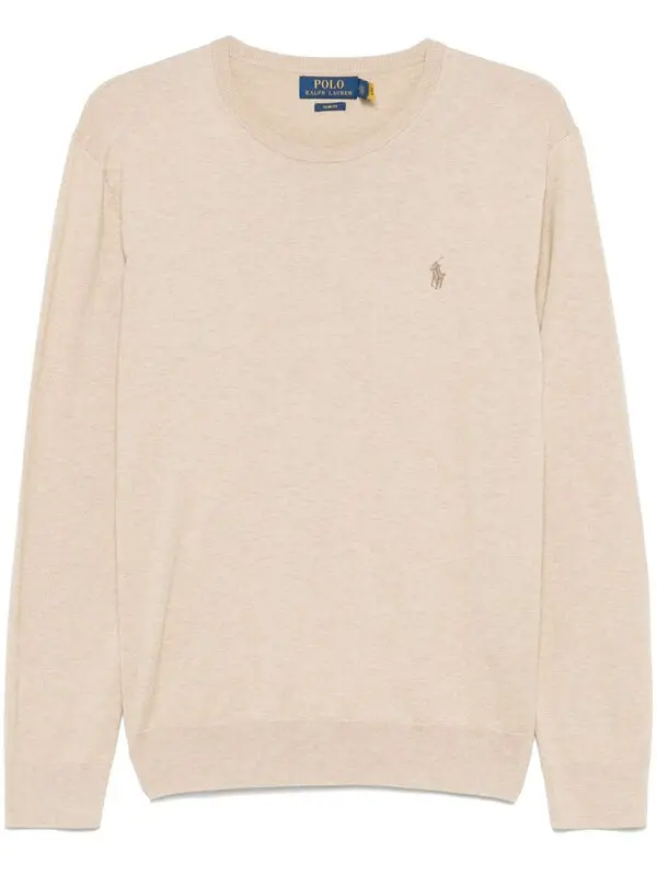 Polo Ralph Lauren Polo Pony Embroidered Sweater - Brown