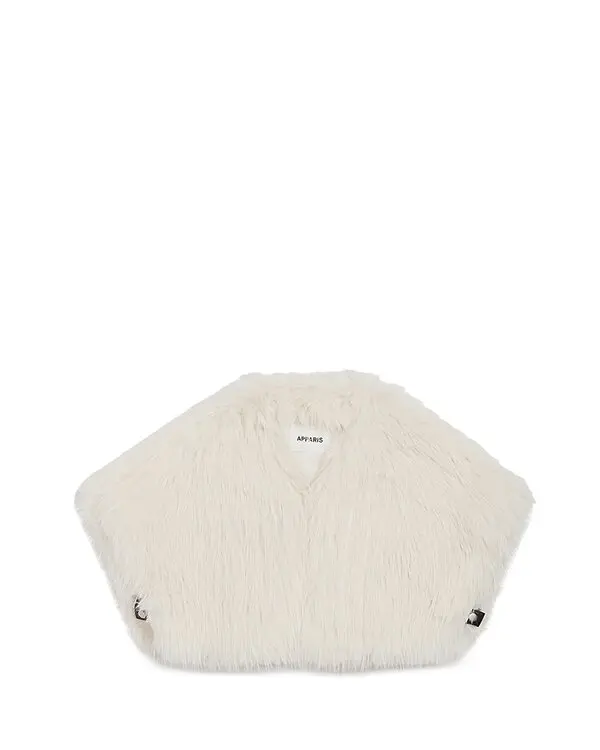 Apparis Devin Faux Fur Shrug - Ivory