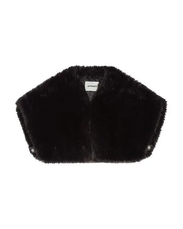 Apparis Devin Faux Fur Shrug - Noir