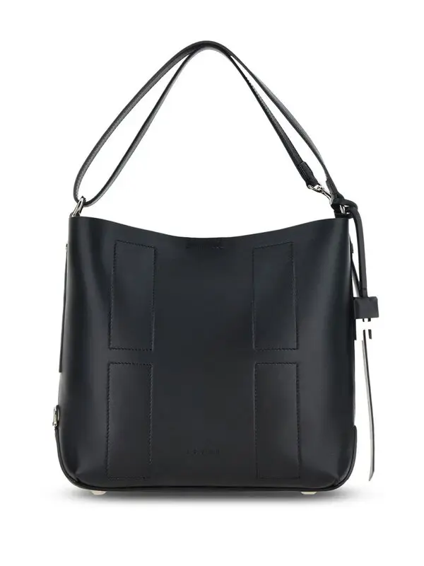 Hogan Hocket Small Leather Hobo Bag - Black