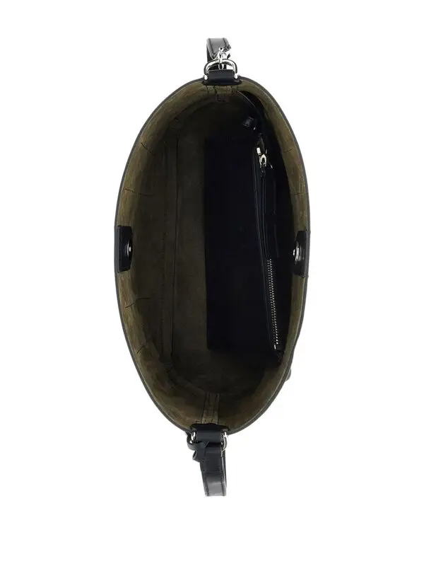 Hogan Hocket Small Leather Hobo Bag - Black