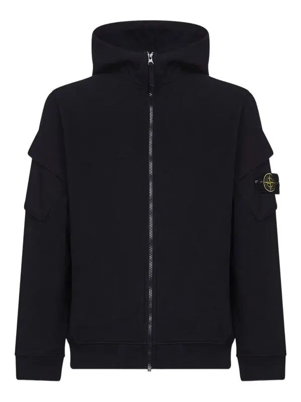 Stone Island Zip-up Hoodie - Blue