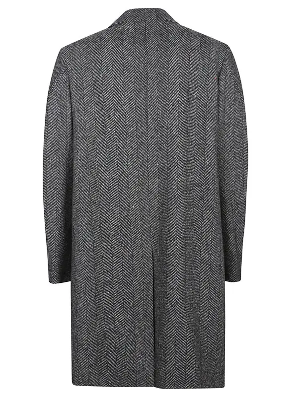 Givenchy Herringbone Coat - Black