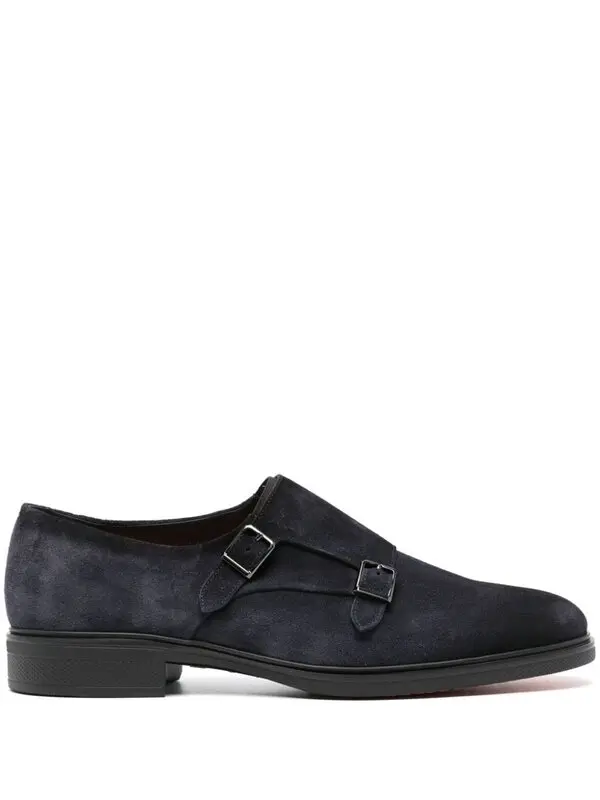 Santoni Leather Moccasin - Blue
