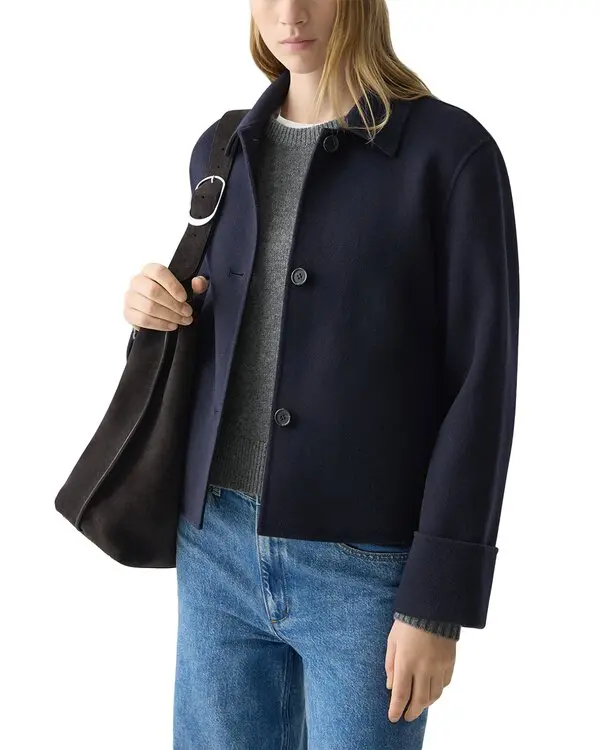 Theory Wool And Cashmere Boxy Jacket
