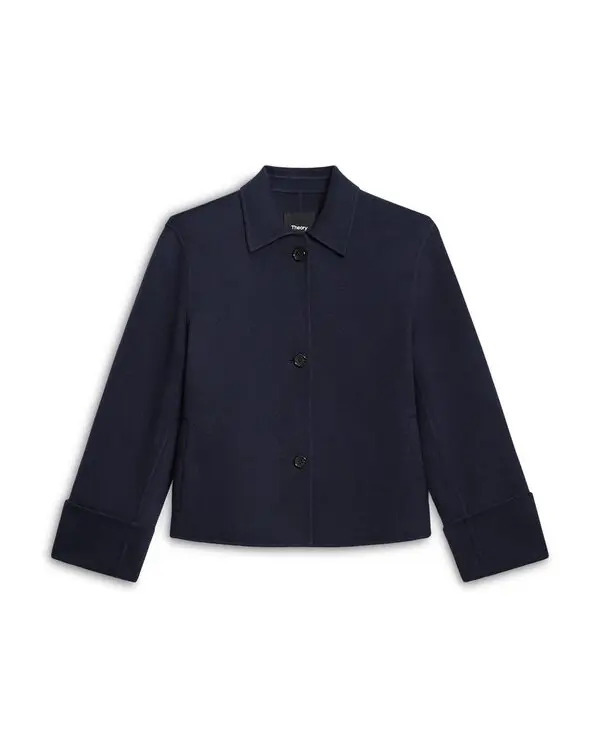 Theory Wool And Cashmere Boxy Jacket