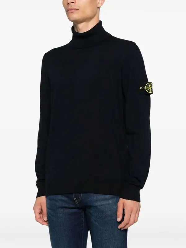 Stone Island Wool Turtleneck - Blue
