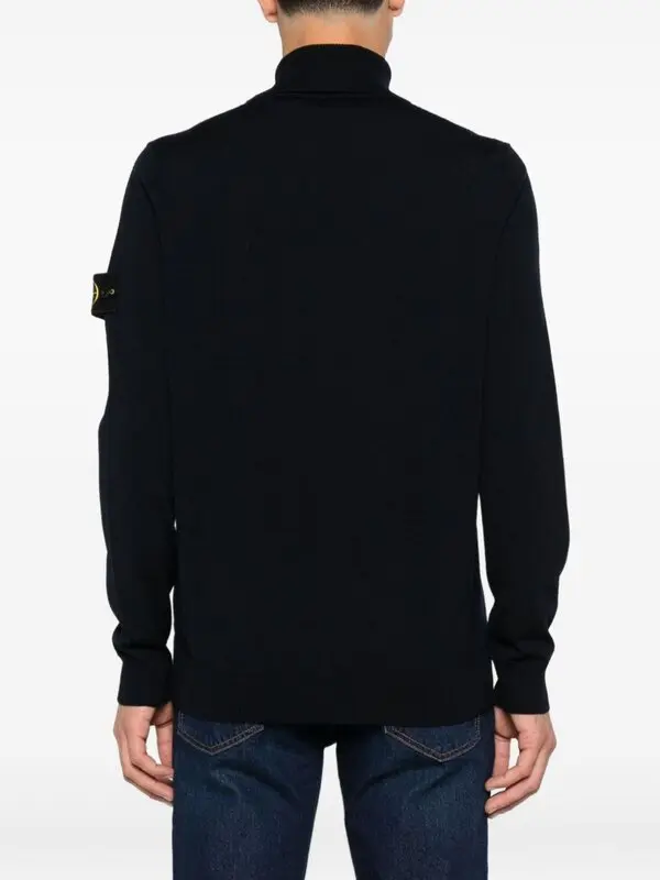 Stone Island Wool Turtleneck - Blue